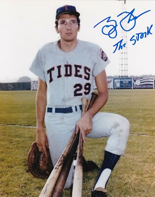 GEORGE THEODORE "THE STORK" NEW YORK METS / TIDEWATER TIDES SIGNED 8x10 ...