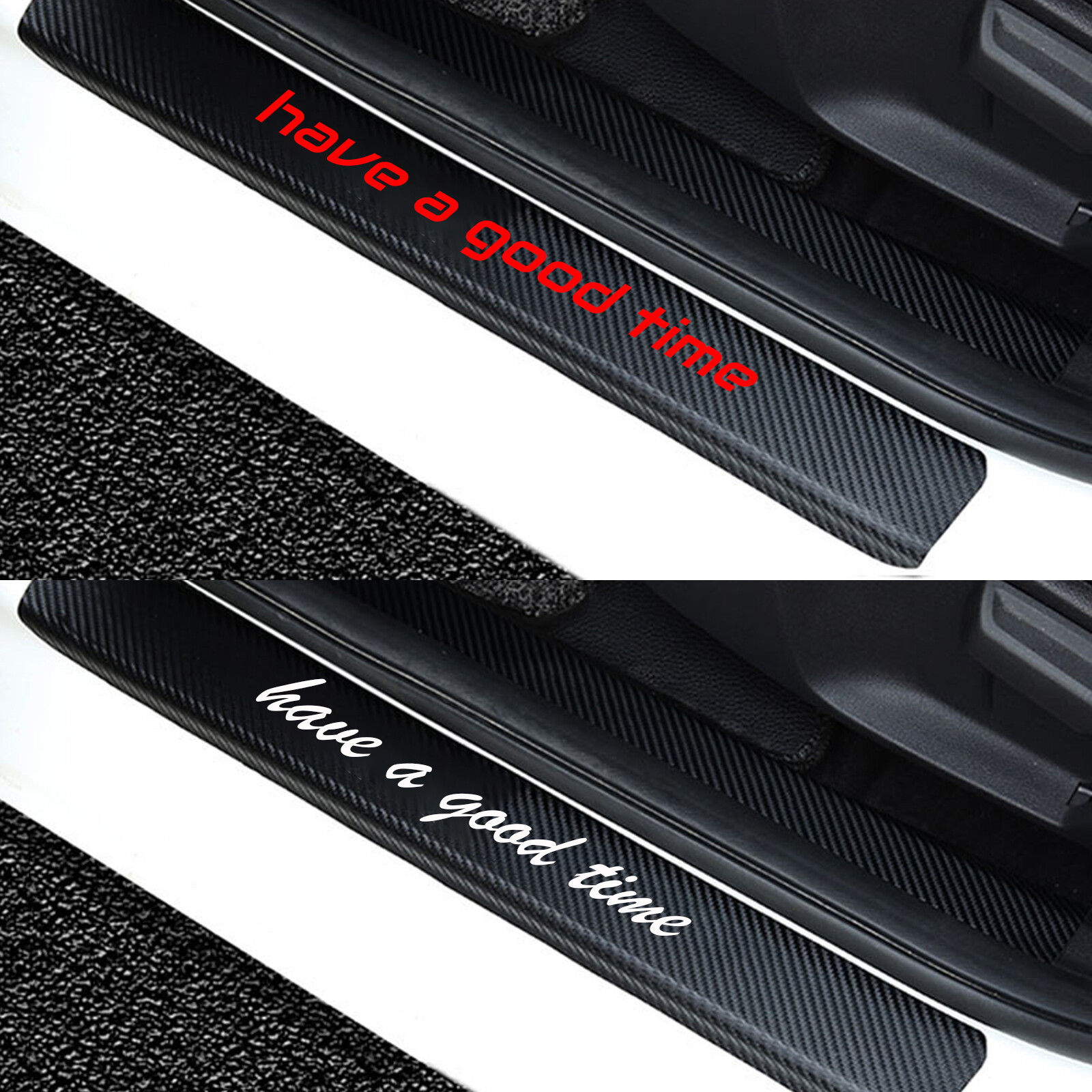 CUSTOM TEXT Car Door Sill Scuff Plate Protectors Sticker for Dodge ...