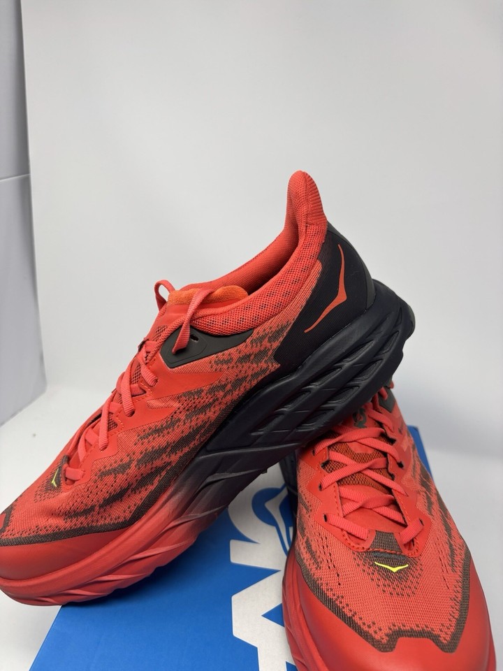 Hoka One One Speedgoat 5 GTX Gore-Tex Trail Running Red Men Shoes ...