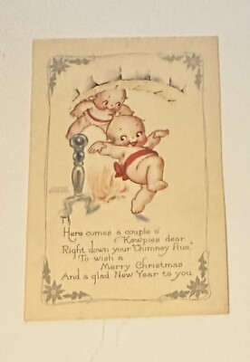 KEWPIE CHRISTMAS POSTCARD PRINT VTG (1k) | eBay