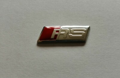 AUDI RS 3D METAL BADGE LOGO EMBLEM STICKER GRAPHIC DECAL RS2 RS3 RS4 ...