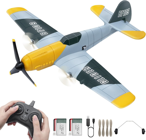 HAWK'S 3 Channel RC Remote Control Airplane BF-109, 2.4Ghz 6-Axis for ...
