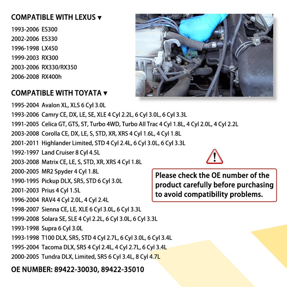NEW FIT FOR TOYOTA LEXUS ENGINE COOLANT WATER TEMPERATURE SENSOR 89422 ...