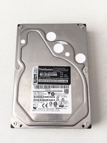 Lenovo 2TB 00YK031 ThinkSystem 7XB7A00042 3.5" 7.2KRPM 12GB/s | eBay