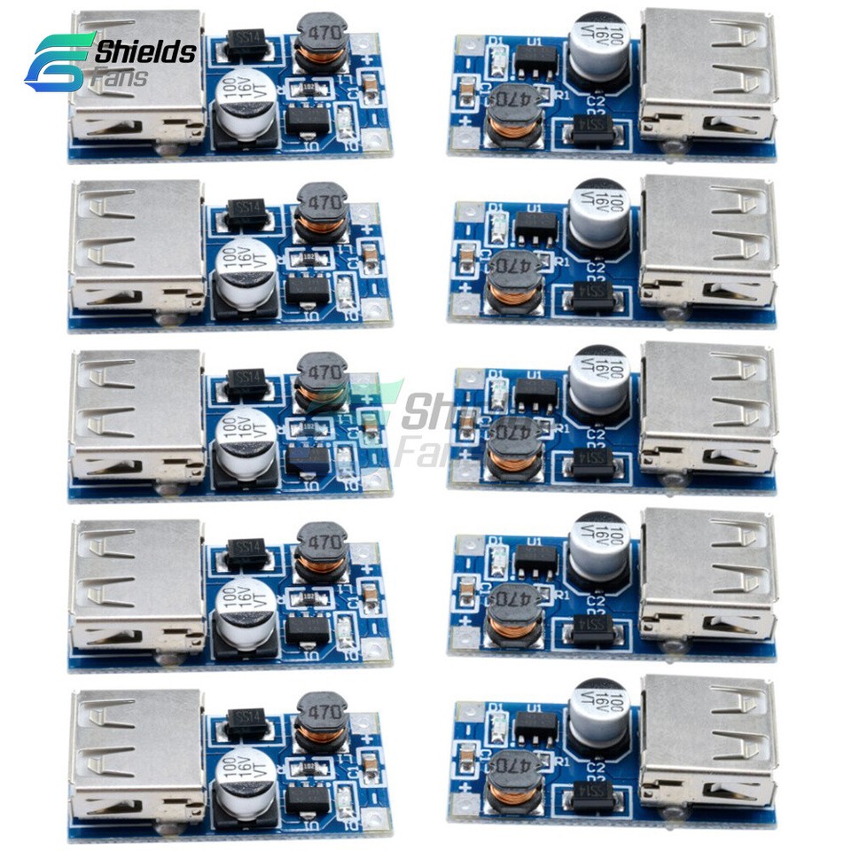 10PCS DC-DC 0.9-5V to 5V Boost USB Mobile Step-up Power Supply Convert ...