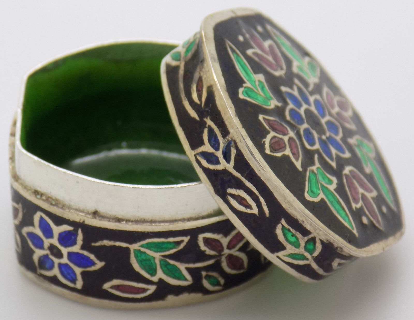 Vintage Italian Handmade Sterling Silver 925 Decorated Pill Snuff ...