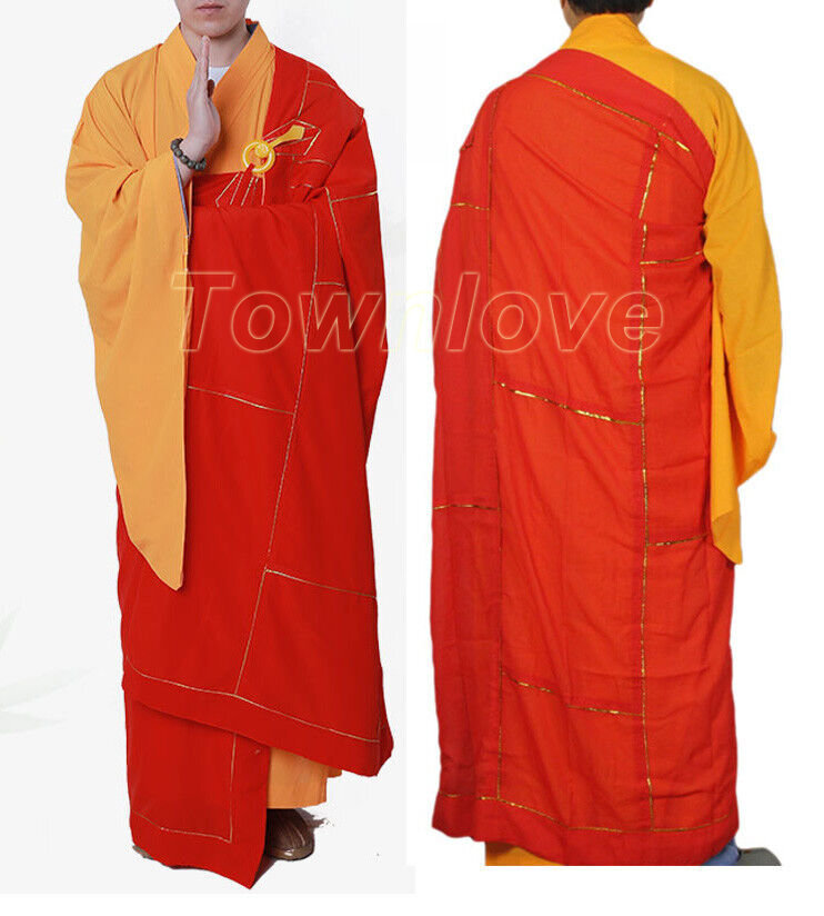 Kesa Monk Dress Zen Meditation Buddhist Priest Cassock Robe Shaolin ...