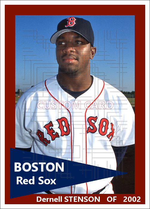 Dernell Stenson - 2002 Boston Red Sox - 2.5 x 3.5 custom card (blank ...