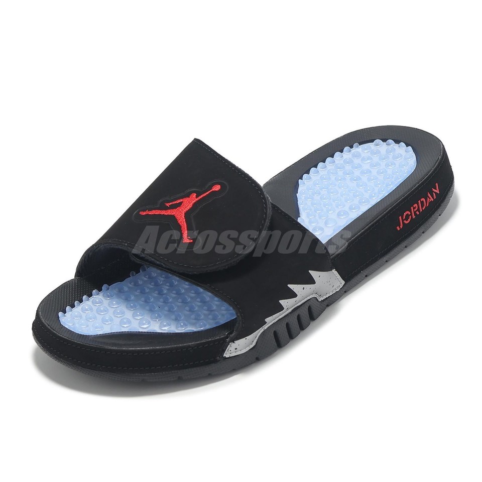 Nike Jordan Hydro V 5 Retro Black Metallic Men Slip On Casual Sandal ...