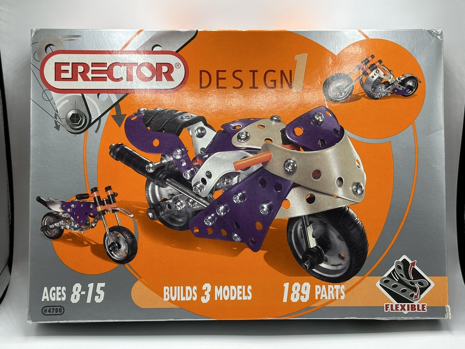 NEW Erector Design 1 - Motorcycle Metal Building Set - 3 Models 189 ...