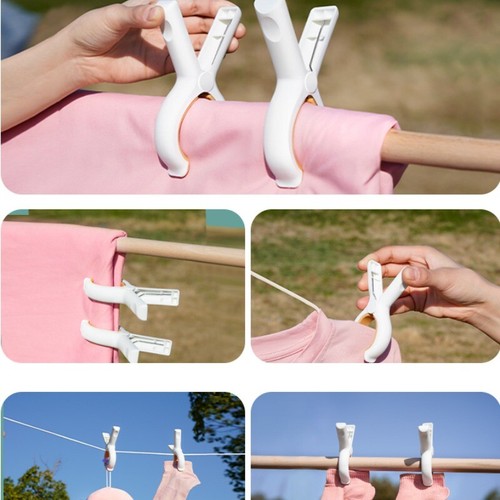 4PCS Large Drying Quilt Sheet Clip Windproof Clothespin Laundry Peg ...