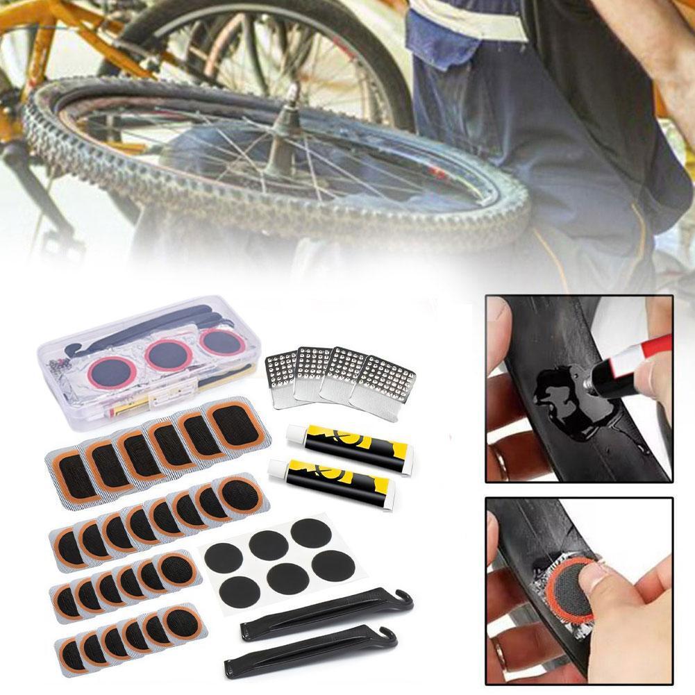 Puncture How To Fix Flat Bike Tire Without Tools Tire Patch Kit with ...