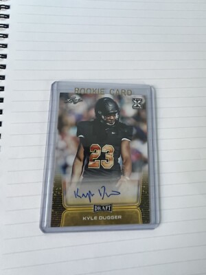 2020 LEAF DRAFT KYLE DUGGER ROOKIE GOLD AUTOGRAPH NEW ENGLAND PATRIOTS ...