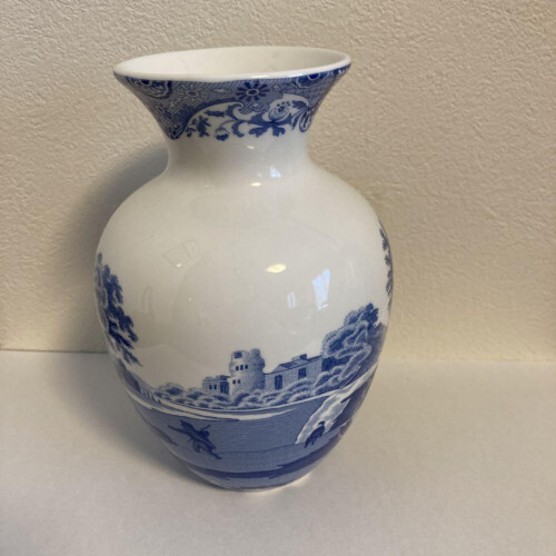 Spode Vase Blue Italian | eBay