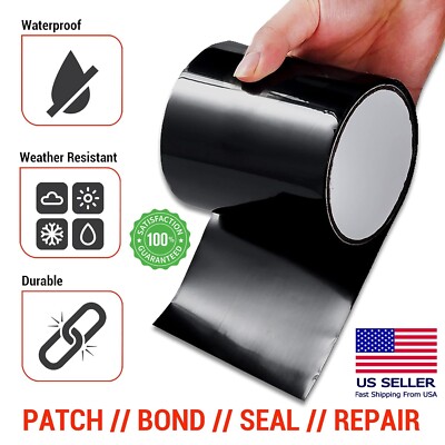 Waterproof Rubberized Tape 4" X 5Ft Heavy Duty Flex Repair Seal Patch ...