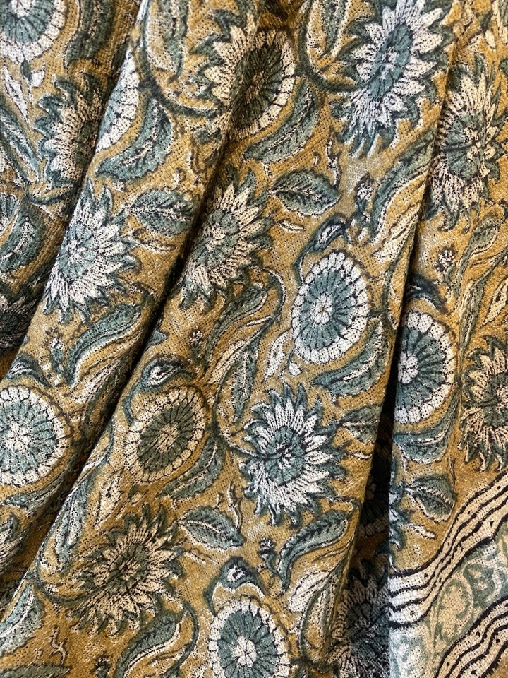 Handmade Indian Block Print Throw Blanket 100% Cotton 117cm x 160cm WXL ...