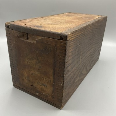 Antique Vintage STANLEY 45 Combination and Beading Plane Wood Crate Box ...