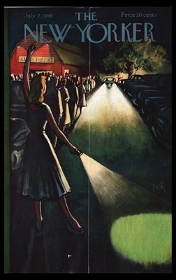 New Yorker magazine COVER ONLY July 7 1956 Arthur Getz art-Theatre ...