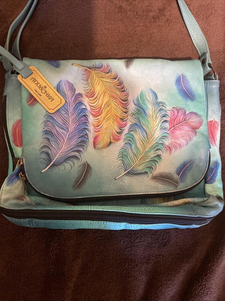 Pocketbook Anushhka Hand Painted Feather Design | eBay