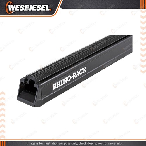 Rhino Rack Heavy Duty Bar Black 1500mm - incl. rubber strip & end caps ...