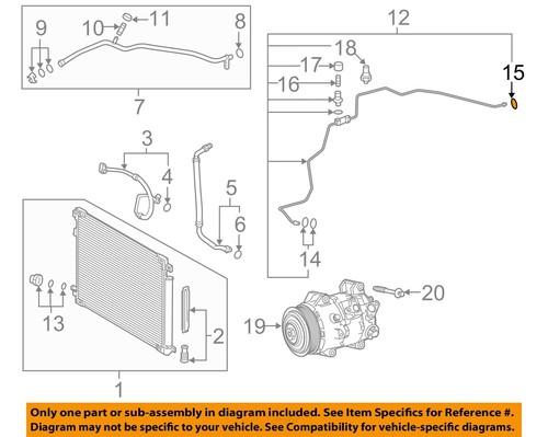 TOYOTA OEM 16-23 bZ4X Condenser, Compressor Lines-Liquid Line O-Ring ...