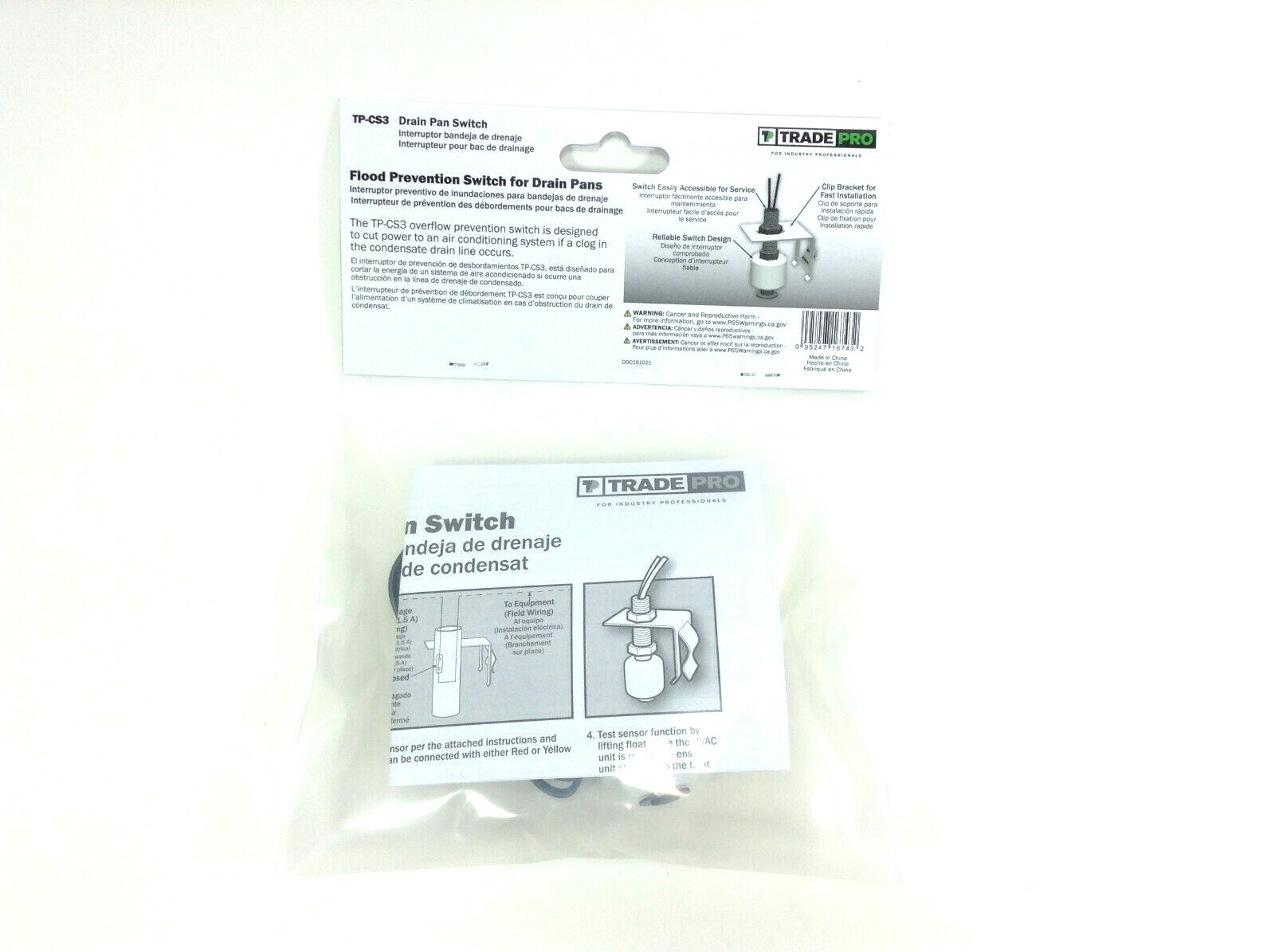 Condensate Drain Pan Safety Switch Water Overflow Protection Cutoff ...