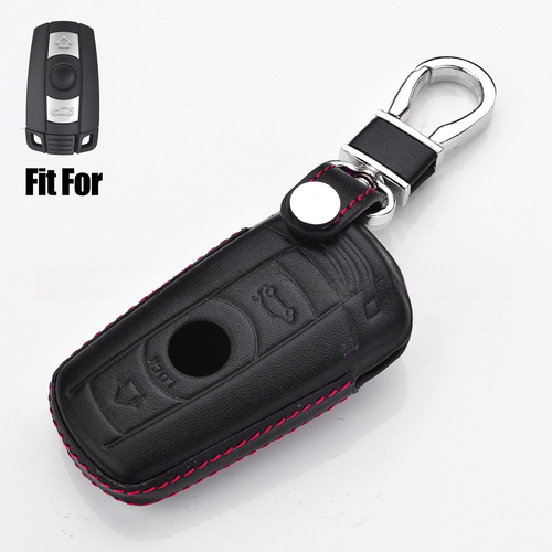 Genuine Leather Car Key Case Cover For BMW 1 3 5 6 7 X3 X5 E90 E92 E60 ...
