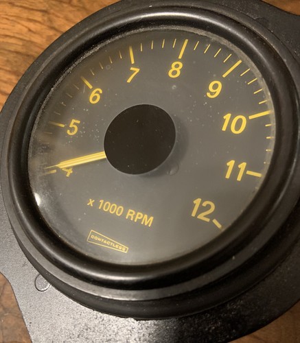 F1 Formula One 4,000 12,000 RPM TACHOMETER Rev Counter Contactless ...