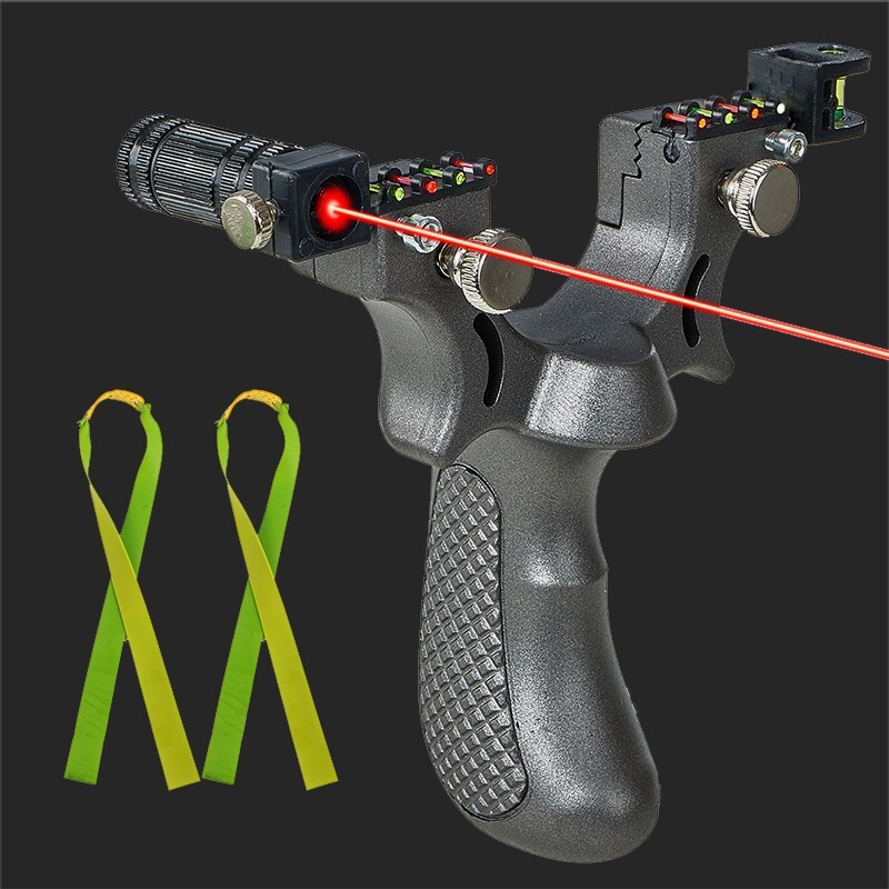 Hunting Laser Slingshot Professional Catapult With Rubber Aim Point ...
