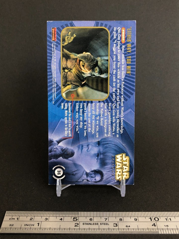 Elther Way, You Win" Star Wars Episode 1 Toops Widevision #36 | eBay