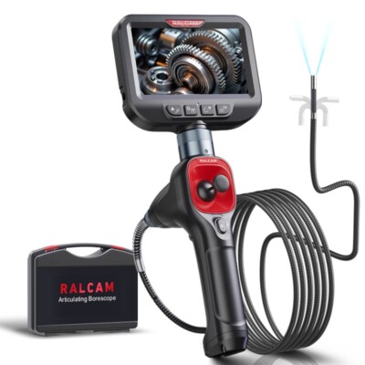 Ralcam 4 Way 360° Joystick Endoscope Articulating Borescope Camera 6 ...