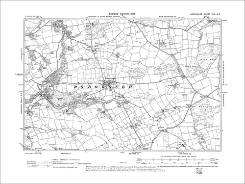 Roborough, Old Map Devon 1906: 30SE | eBay