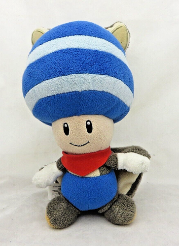 Official FLYING SQUIRREL BLUE TOAD Super Mario Bros. 8 in. Plush San-Ei ...