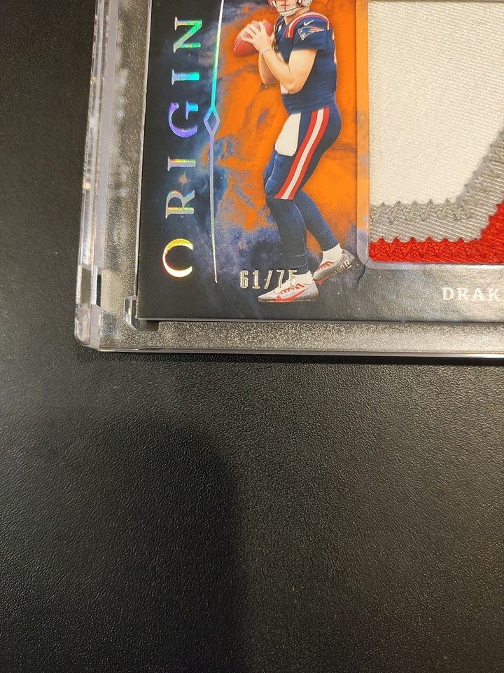 2024 Drake Maye Origins Rookie Jumbo 4 Color Nasty Patch /75 🔥🔥🔥🔥🔥 | eBay