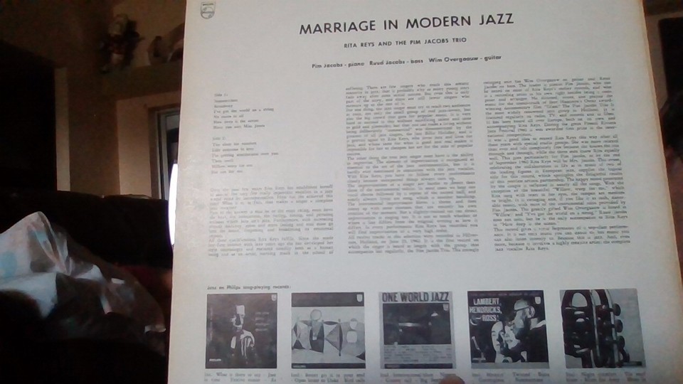 Rita Reys and the pim jacobs trio just married jazz holland phillips lp ...