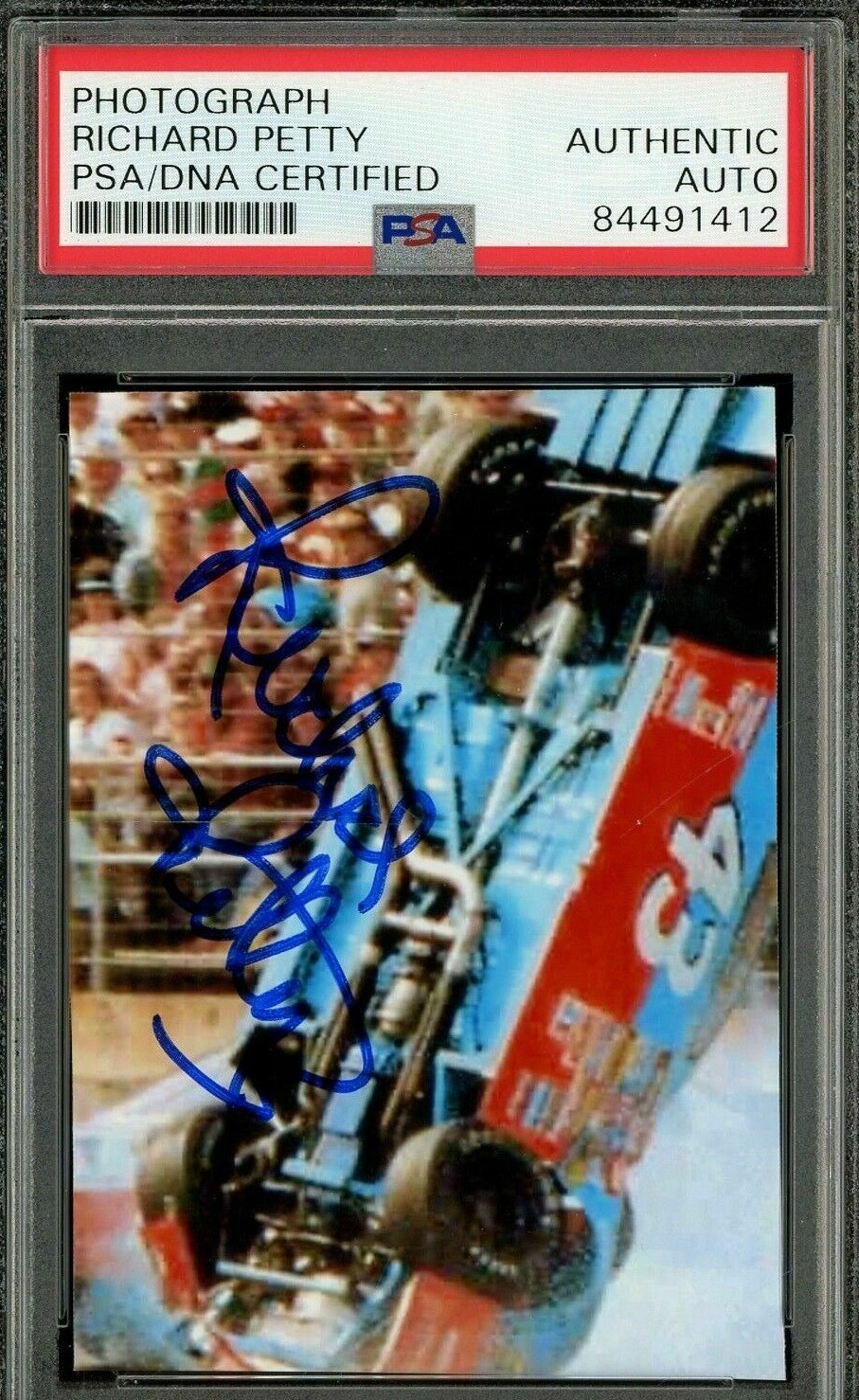 NASCAR LEGEND RICHARD PETTY SIGNED CRASH PICTURE PSA DNA AUTOGRAPH ...