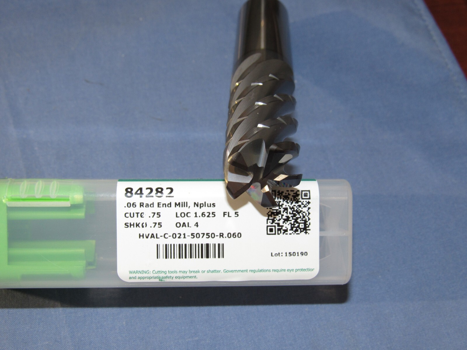 HELICAL Carbide End Mill 3/4 dia. 5 flute 1-5/8 " LOC 0.060" CR 4 " OAL ...