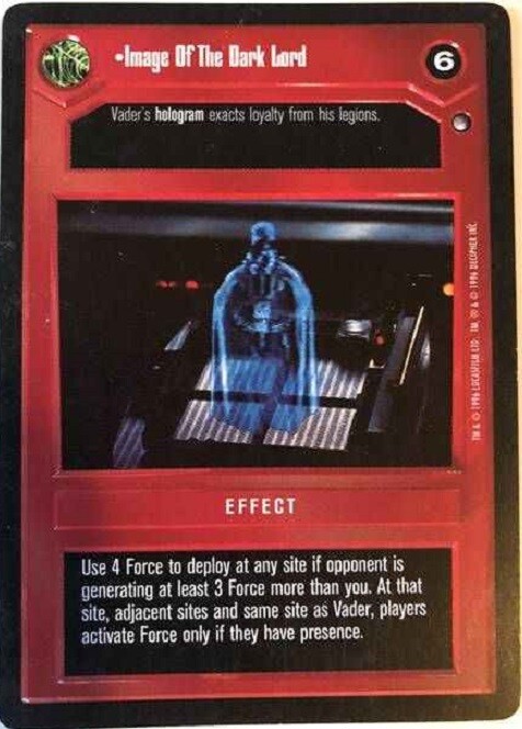 Image Of The Dark Lord Star Wars CCG Hoth Limited NM swccg | eBay