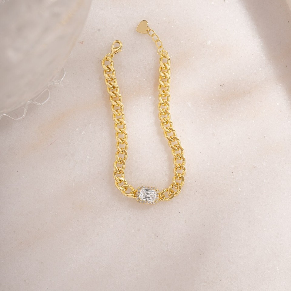 Luxurious Lab-Created Diamond Bracelet 925 Sterling Silver Bracelet ...