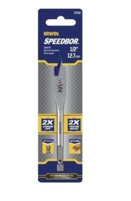 Irwin Speedbor 1/2 in. X 4 in. L Wood Boring Spade Bit With Impact ...