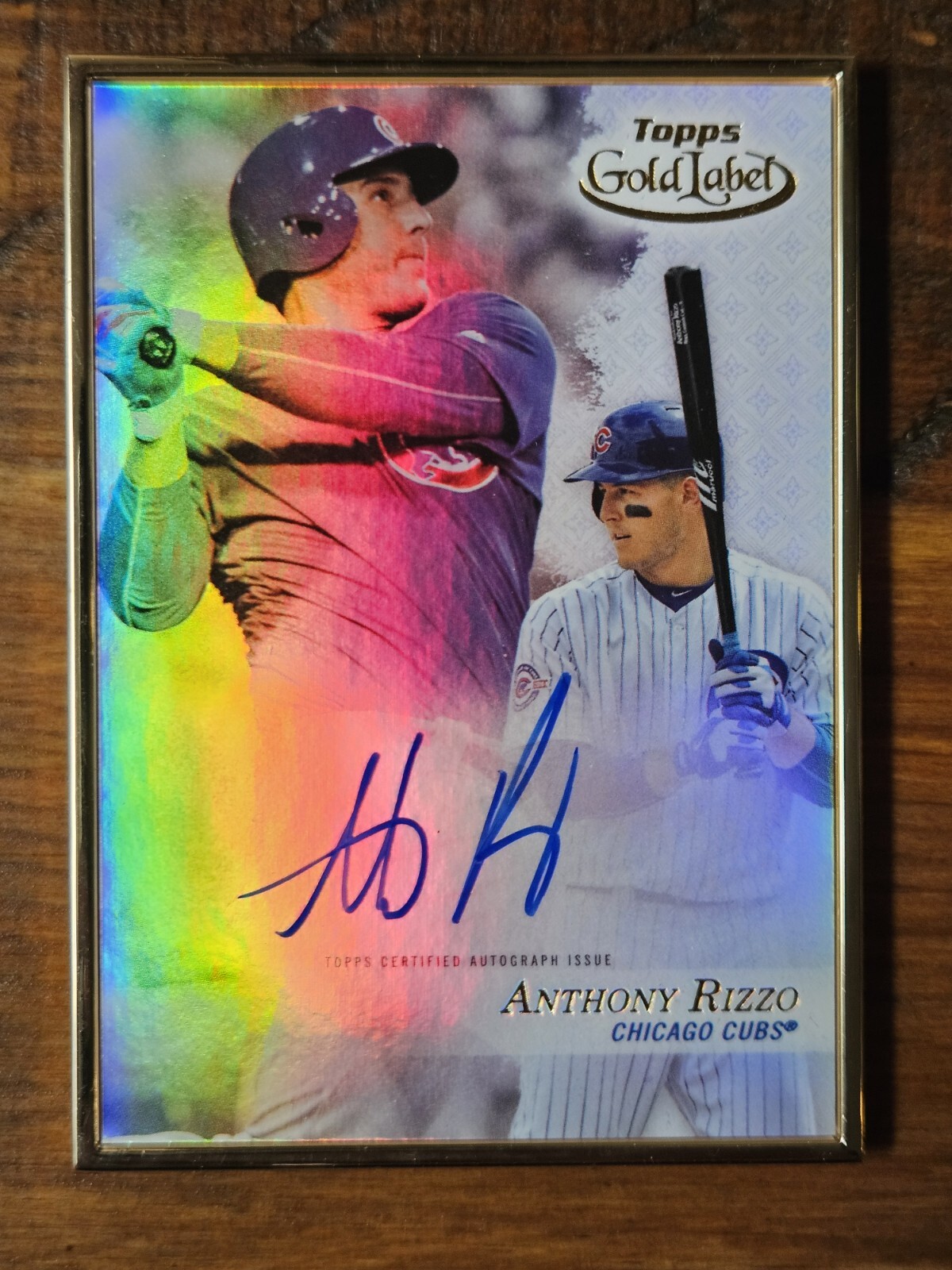 2017 Topps Gold Label - Gold Framed Autographs #FA-ARI Anthony Rizzo ...