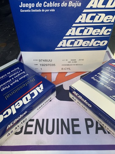 Genuine Ac Delco Spark Plugs & Wire Set 9748UU 41-162 Genuine | eBay