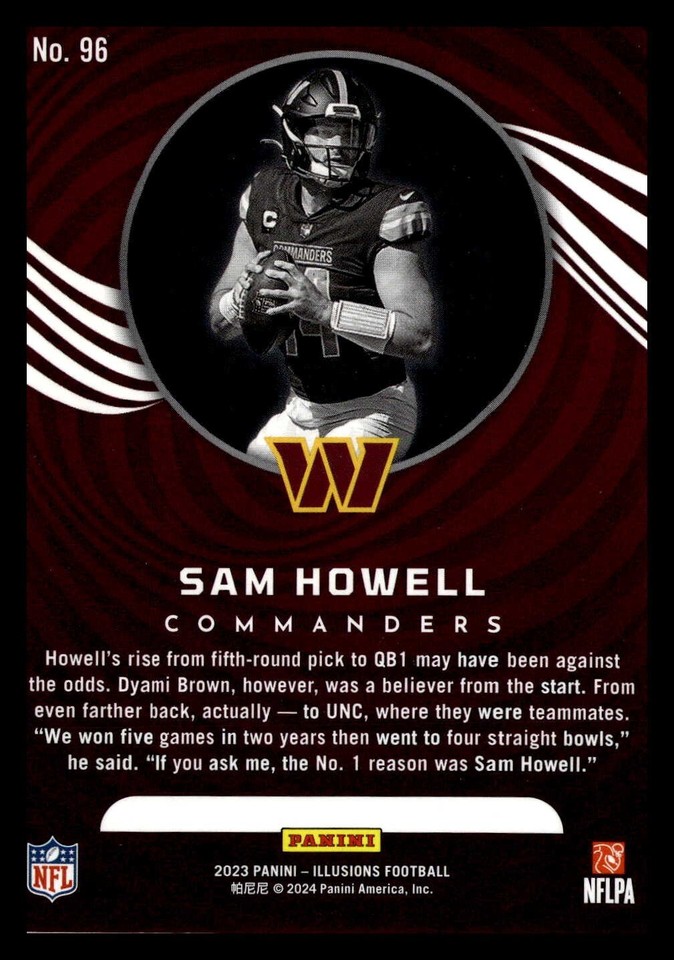 2023 Panini Limited Sam Howell #96 Washington Commanders | eBay