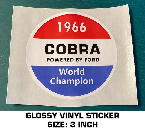 SHELBY AMERICAN INC 1966 COBRA WORLD CHAMPION WINDOW STICKER DECAL ...
