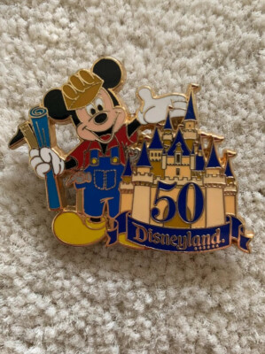 Disneyland Disney 50th Anniversary Mickey Mouse Construction Worker pin ...