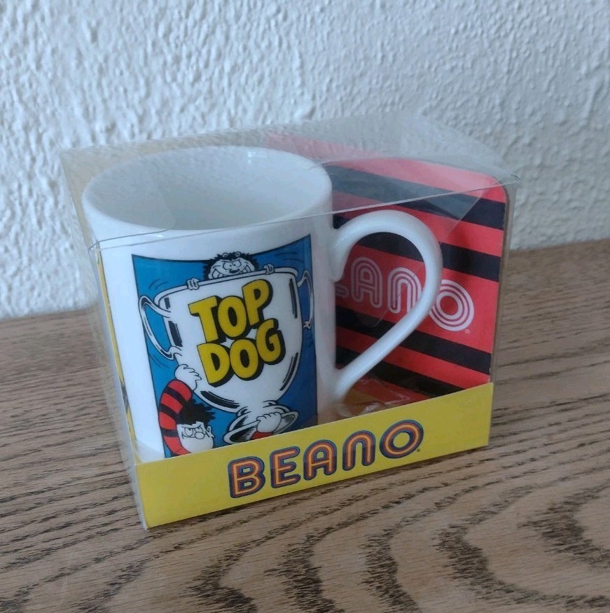BEANO DENNIS THE MENACE AND GNASHER MUG AND COASTER SET - BRAND NEW ...