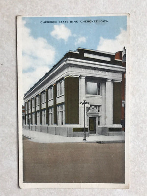 F1389 Postcard Cherokee State Bank IA Iowa | eBay