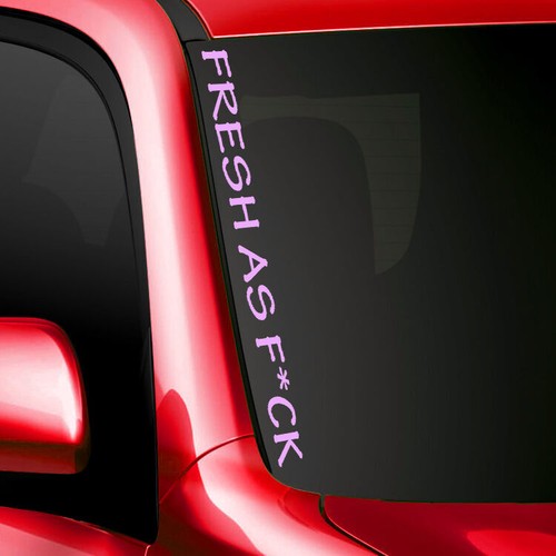 Fresh As F Art Font Graphics for Car Windshield Racing Window Decal ...