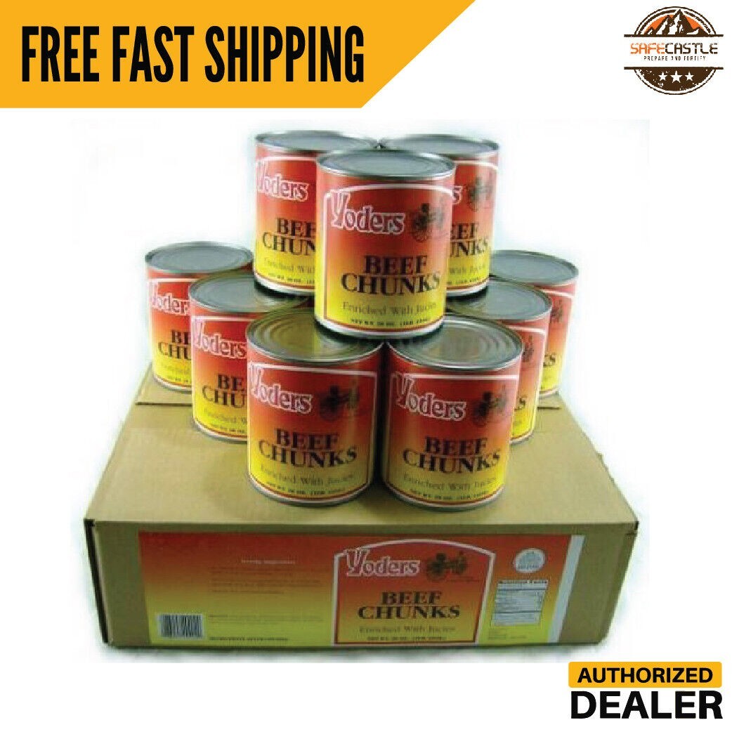 Yoders Canned Beef Chunks Canned Meat Long Storage Emergency Survival ...