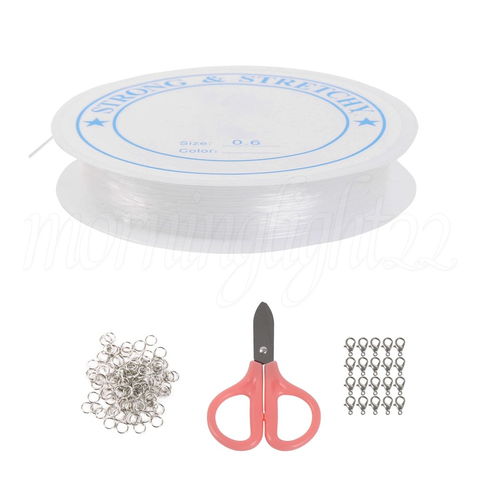 Jewelry Making Supplies Kits 6mm Dia Thread String with Claw Clasp for ...